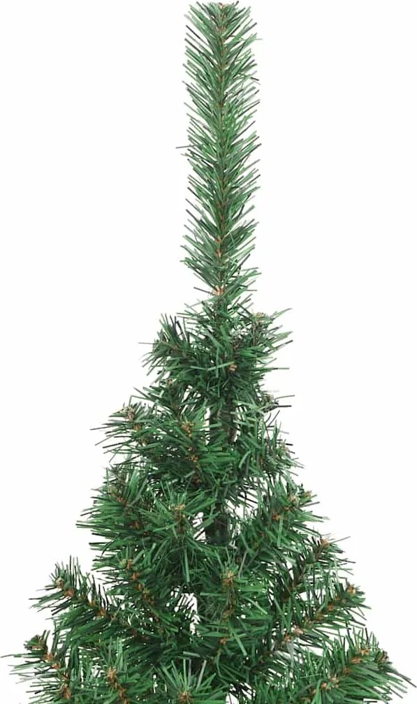 Umělý poloviční vánoční stromek se stojanem zelený 240 cm PVC 328416