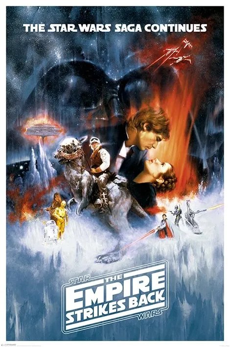 Plakát, Obraz - Star Wars: Epizoda V Impérium vrací úder - One sheet, (61 x 91.5 cm)