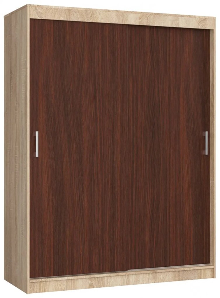 Šatní skříň posuvná 150 cm CLP MONO dub sonoma/wenge