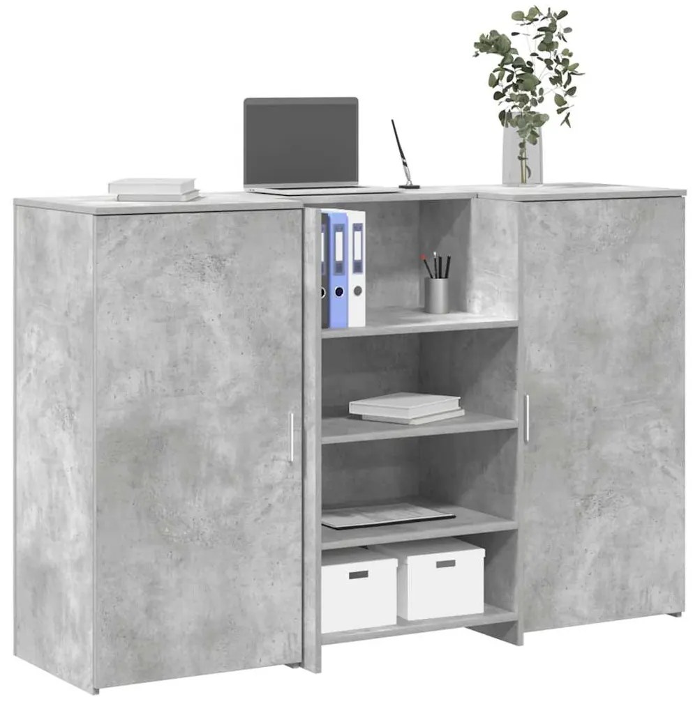 Recepční stůl betonově šedý 155x50x103,5 cm kompozitní dřevo 3324199