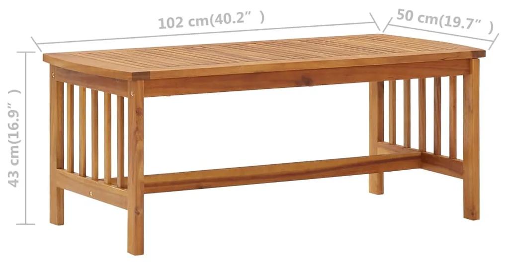 vidaXL Konferenční stolek 102 x 50 x 43 cm masivní akáciové dřevo