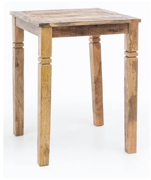 Barový stůl z masivního mangového dřeva Skyport RUSTICA, 80 x 80 cm