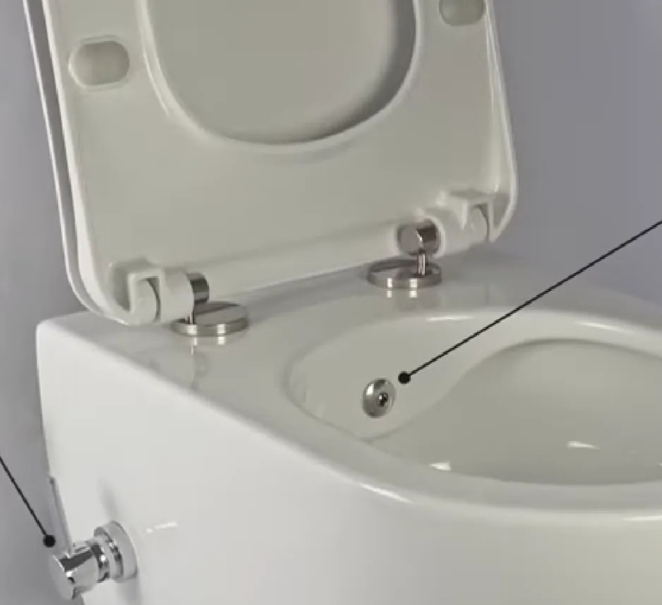 Aplomo Peonia rimless WC závěsné s bidetovou funkcí, směšovací baterie