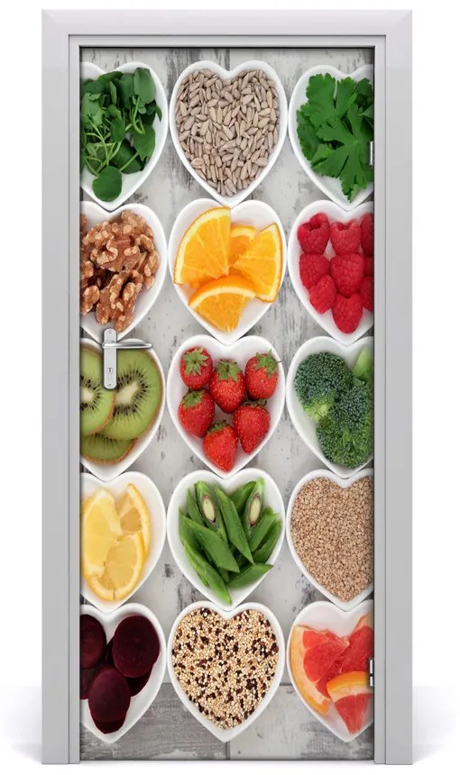 Fototapeta na dveře samolepící zdravá strava 75x205 cm