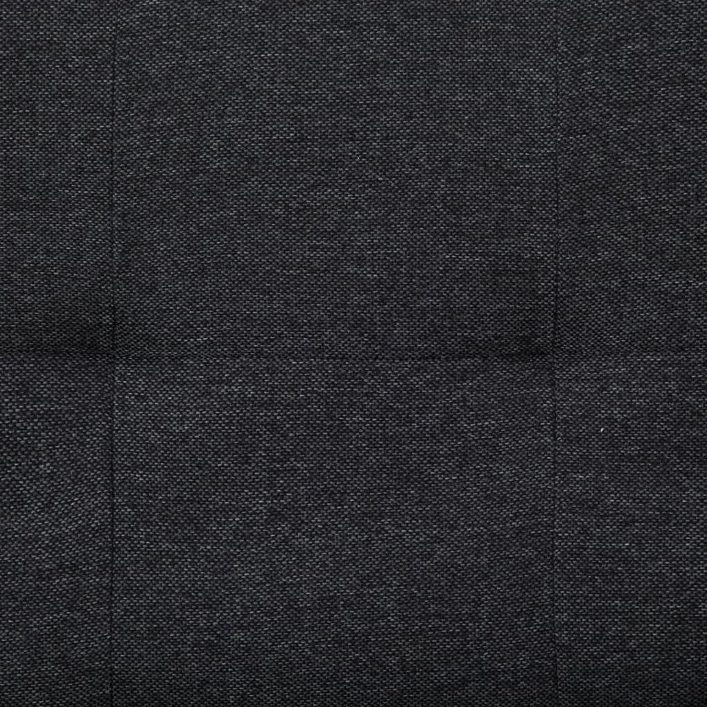 Rozkládací pohovka se 2 polštáři tmavě šedá polyester - Default Title