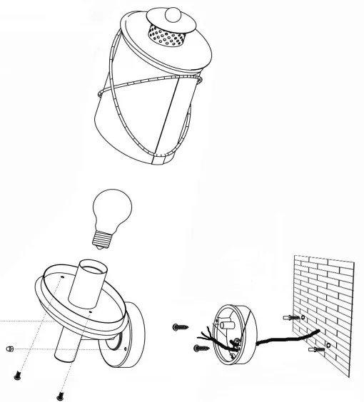 Eglo 94865 - Venkovní svítidlo HILBURN 1xE27/60W/230V IP44