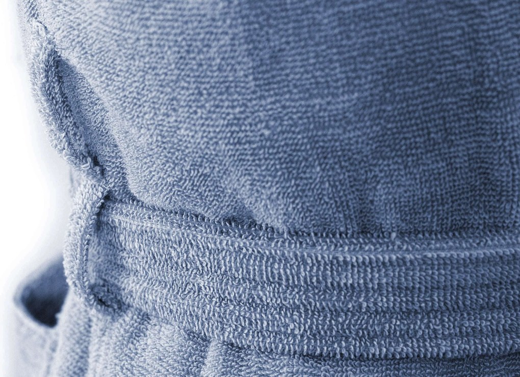 Bavlněný froté župan Comfort tmavě modrý Velikost: L-XL