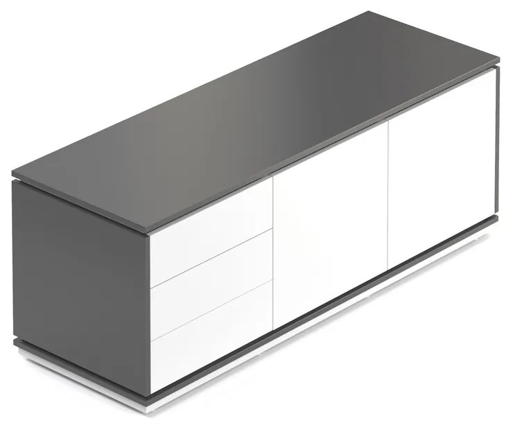 Kontejner Creator 153,6 x 53,6 cm, 3-modulový, bílá / antracit