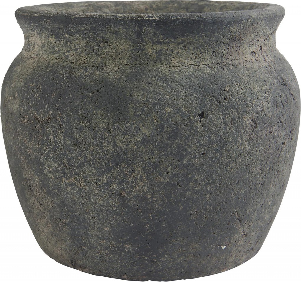 IB LAURSEN Hliněný obal na květiny Athene 14cm, šedá barva, keramika
