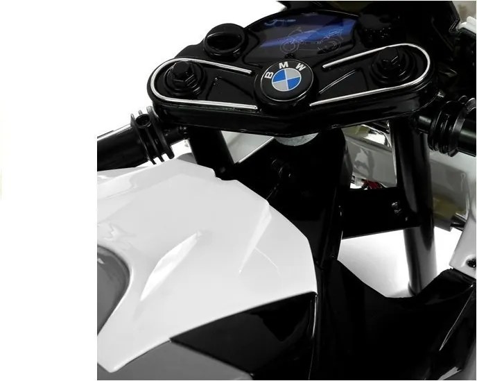 LEAN CARS Elektrická motorka pro děti BMW S1000RR stříbrná tříkolová