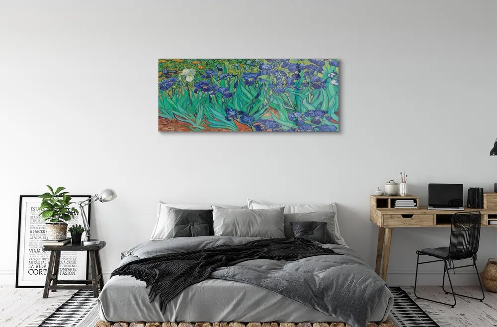 akrylový obraz Umění květiny duhovky 120x60 cm