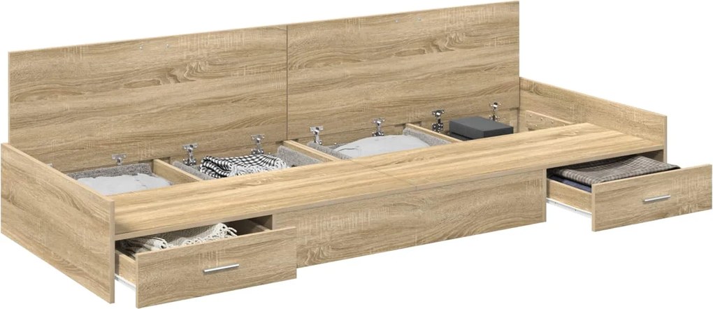 Rám postele se zásuvkou Sonoma dub 75 x 190 cm Kompozitní dřevo 3335255