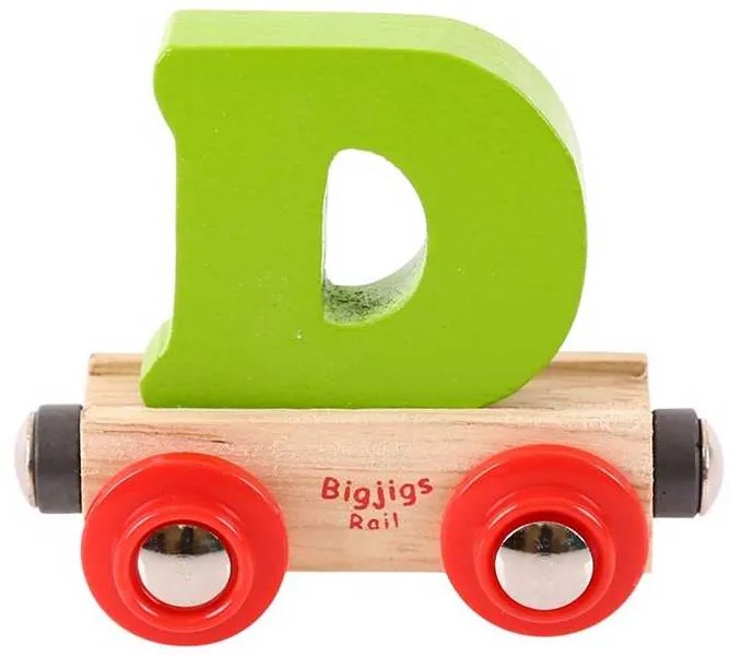 Bigjigs Rail Vagónek dřevěné vláčkodráhy - Písmeno D