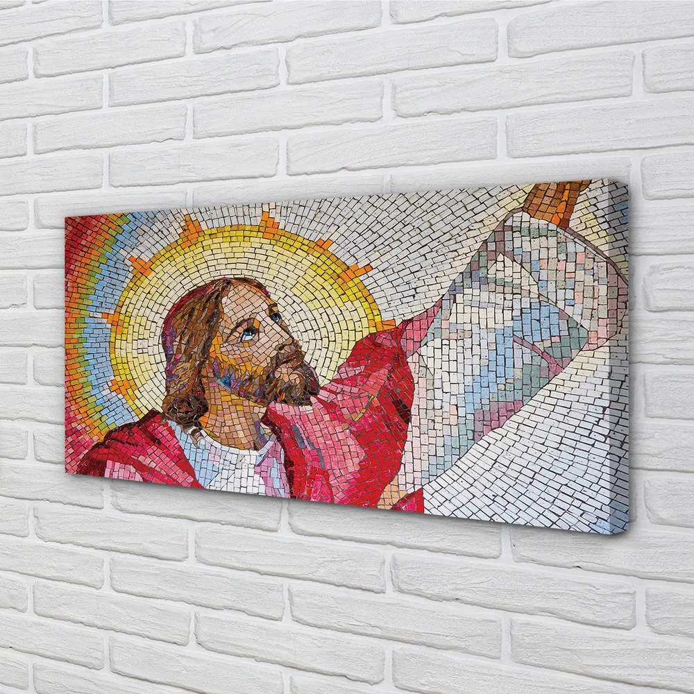 Obrazy na plátně mozaika Jesus 125x50 cm