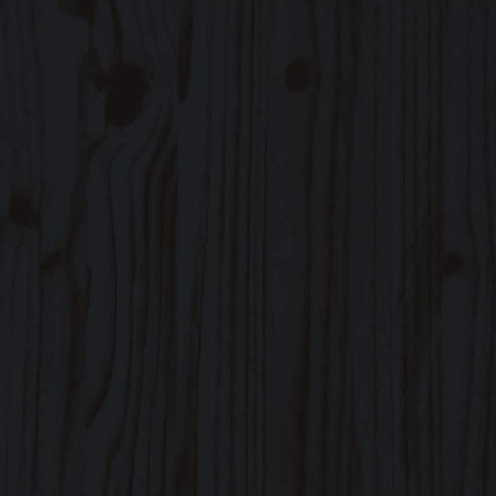 Vyvýšený záhon plotový design černý 100x50x50 cm masiv borovice,  832479