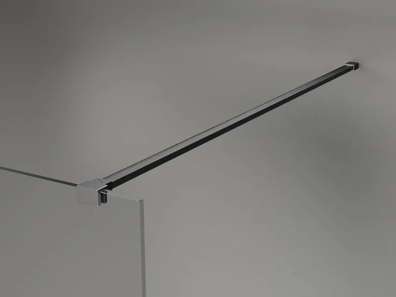 Mexen Lunar sprchová stěna levá 110 x 200 cm, 8mm čiré sklo, broušený grafit, 830-110-000-66-00-L