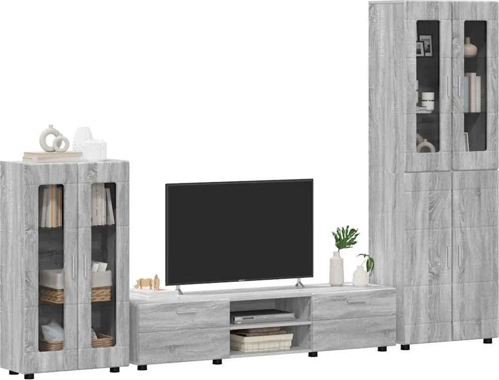 Sestava TV skříněk FLORIN 3 ks Šedá Sonoma Kompozitní dřevo 3397980
