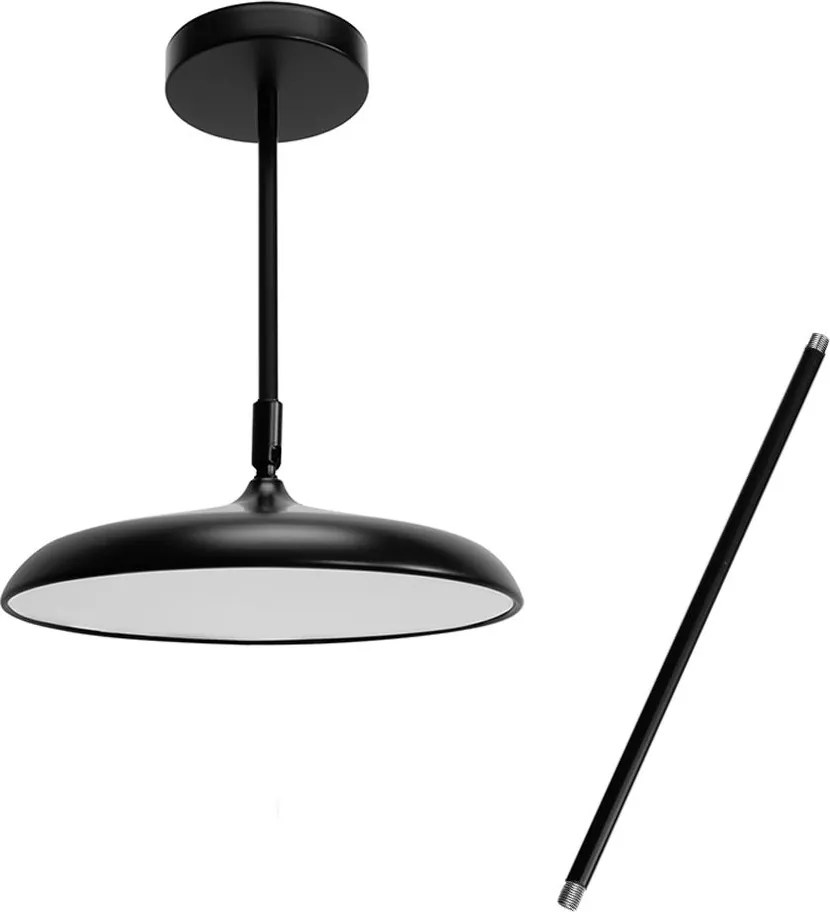 Toolight Toolight, LED stropní svítidlo APP1280-CP Black, černá matná, OSW-05182