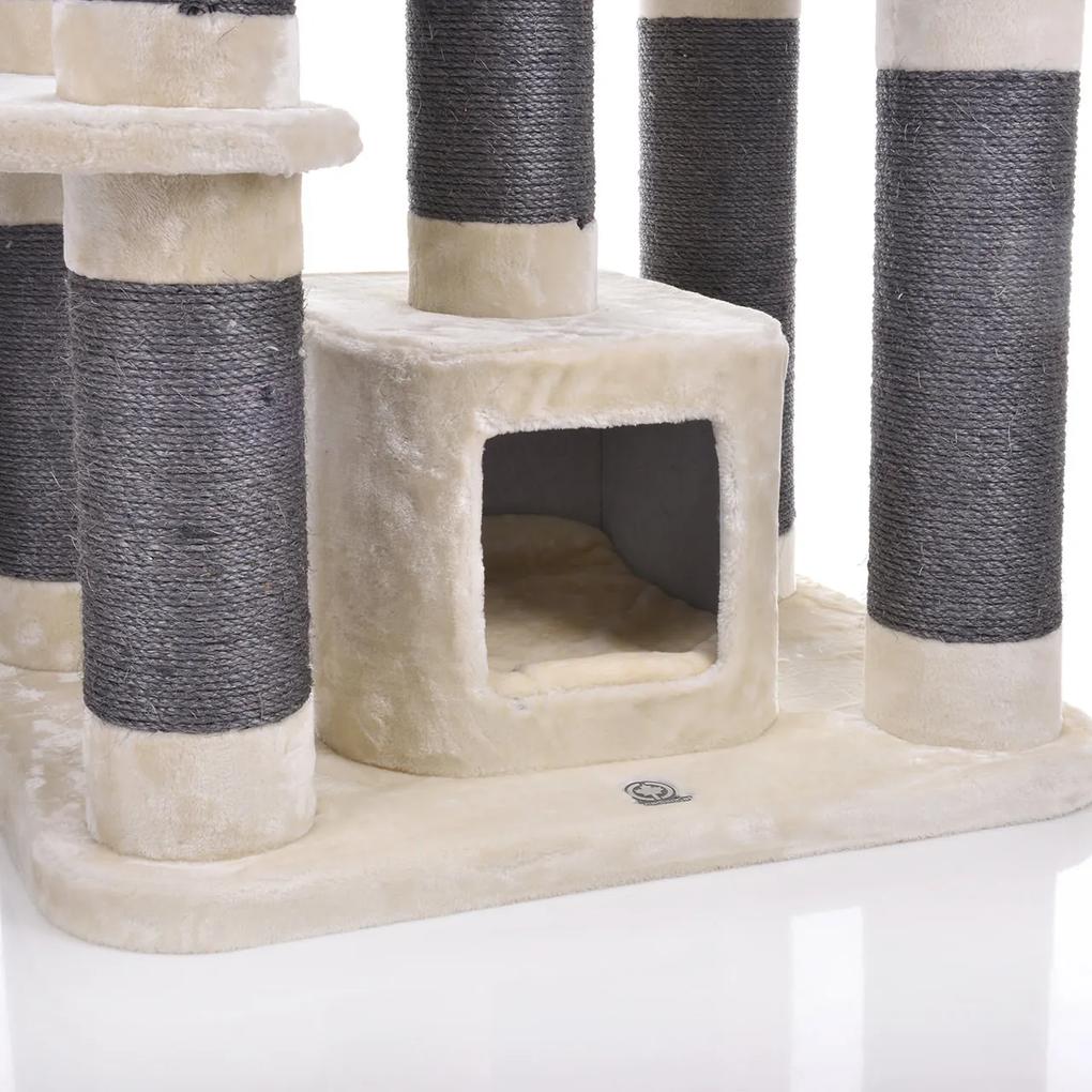 Goleto Luxusní škrabadlo pro kočky Toronto 1 | béžové / tmavě šedé
