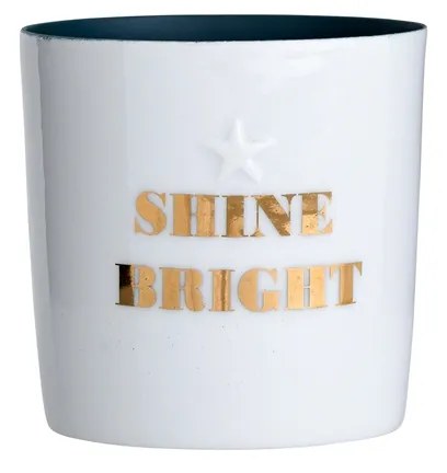 Porcelánový svícen Shine Bright bílý  Bloomingville