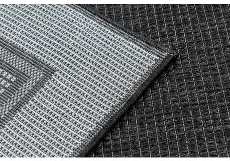 Dywany Luszczow Kusový koberec TIMO 5979 SISAL venkovní rám černý Rozměr koberce: 140 x 190 cm