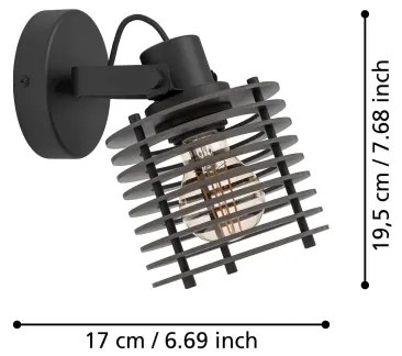 Eglo 900739 - Nástěnné bodové svítidlo SEGOVIA 1xE27/40W/230V