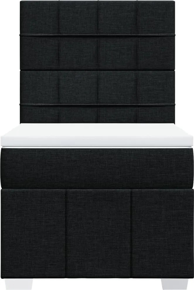 Box spring postel s matrací černá 90x190 cm textil 3291525