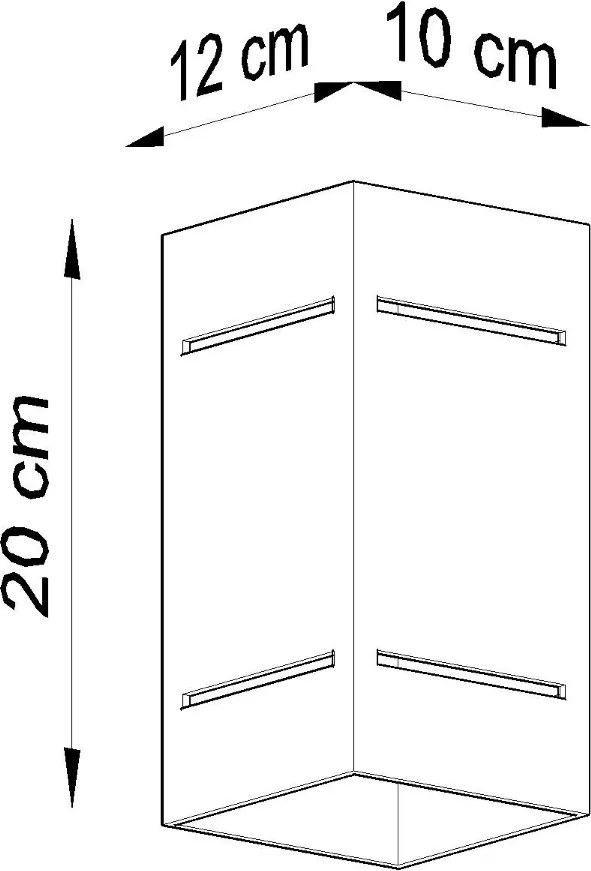 Sollux Lighting Nástěnné svítidlo BLOCCO šedé