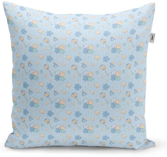 Sablio Polštář Puzzle a dudlíky - 50x50 cm