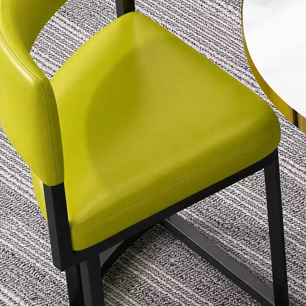 LuxuryForm DESIGN Jídelní set MONTE 4+1 - zelený / černý
