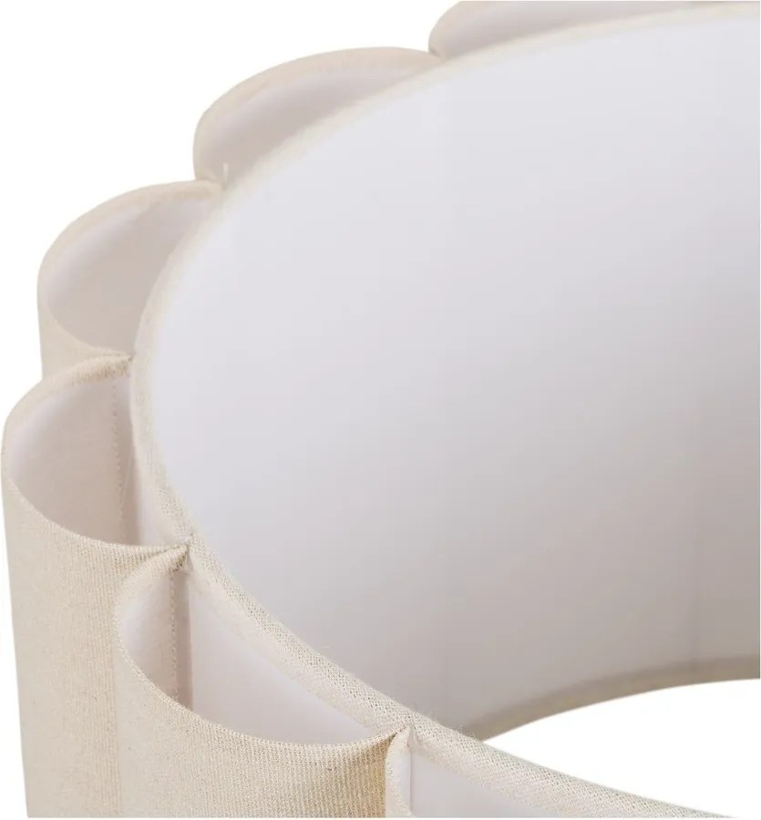 Béžová/ve stříbrné barvě lněná stojací lampa (výška 150 cm) Wattom – House Nordic