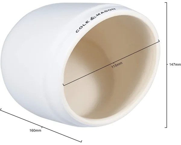 Cole&Mason - Keramická dóza na sůl WHITMORE