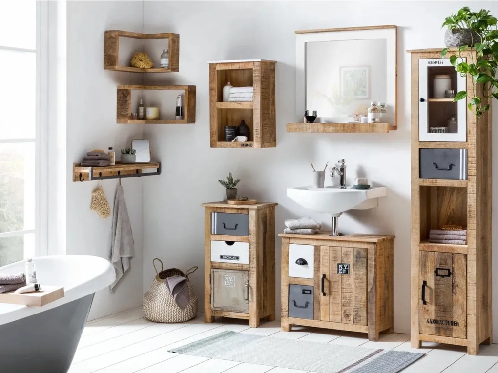 furniture-nabytek.cz - Masivní příborník Padma z mangového dřeva, lakovaný, přírodní barva