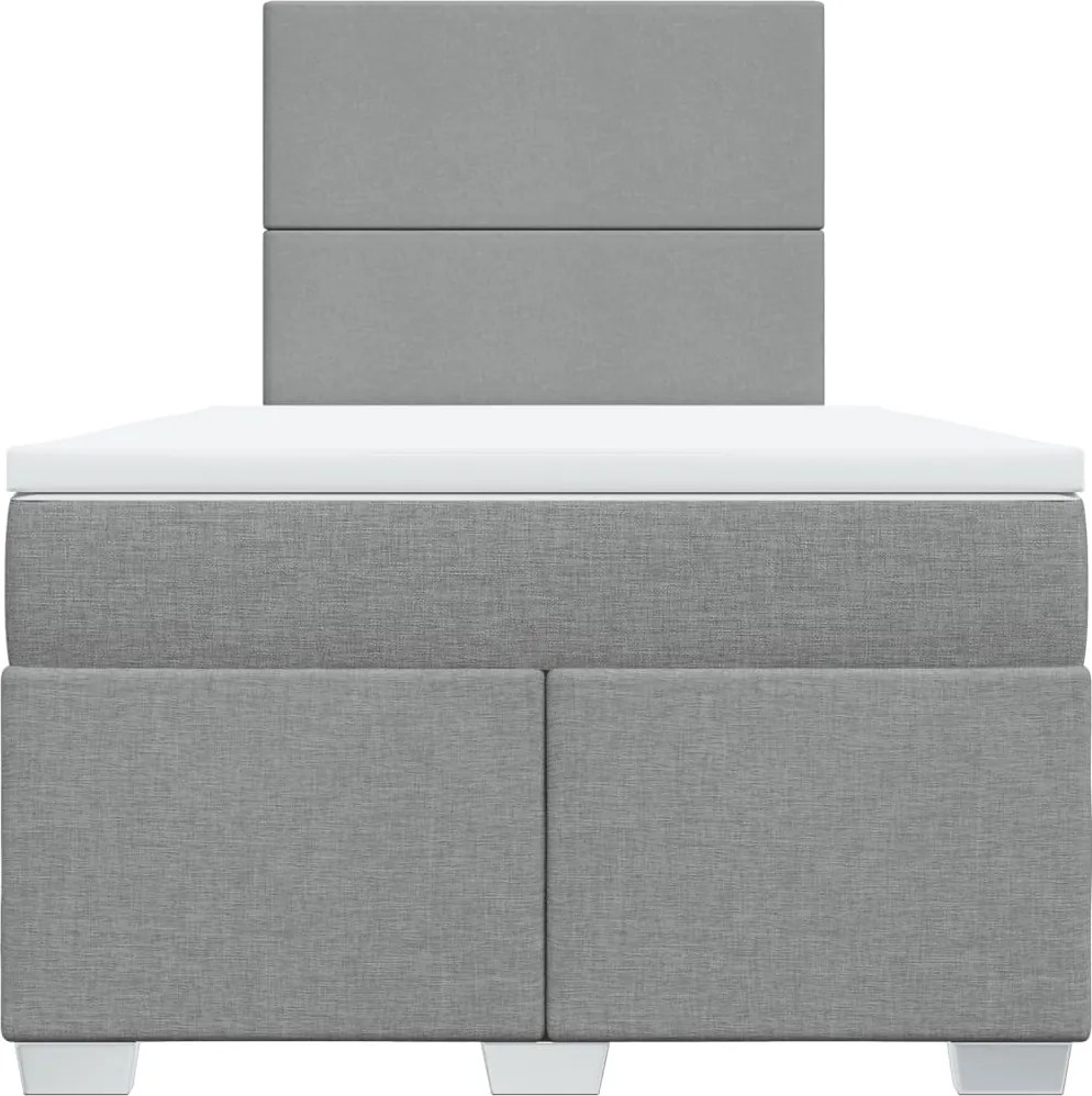 Box spring postel s matrací světle šedá 120x190 cm textil 3292720