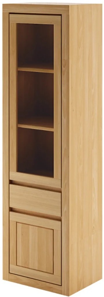 Drewmax KW301 dřevěná prosklená vitrína masiv dub