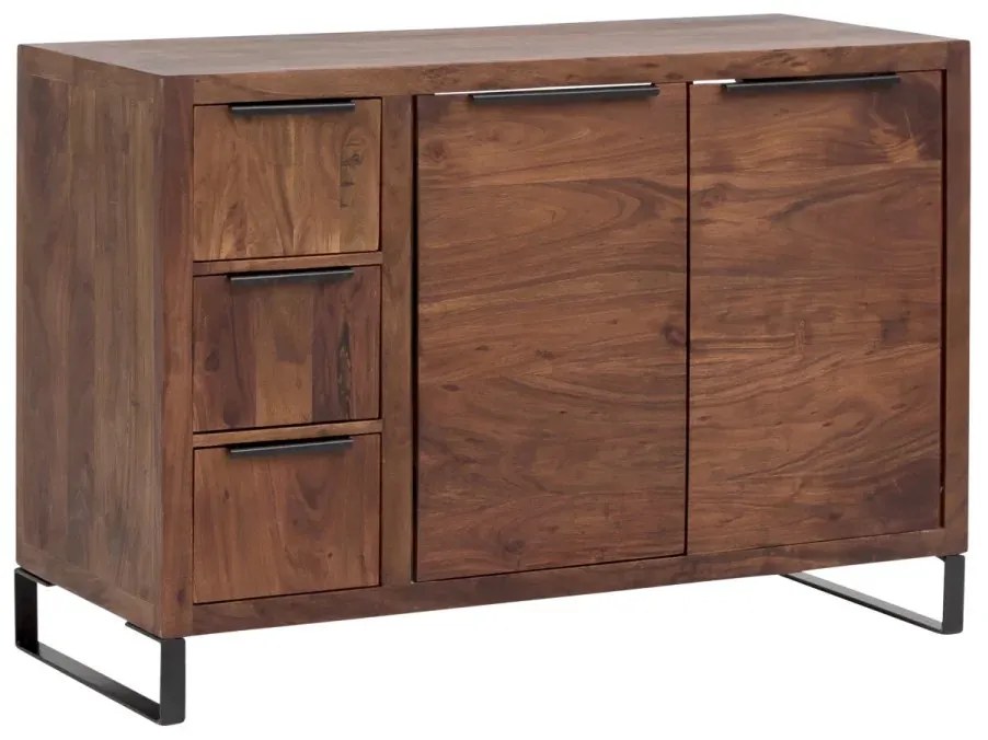 furniture-nabytek.cz - Masivní koupelnová sestava Sidora Dark I z akáciového dřeva, lakovaná, hnědá