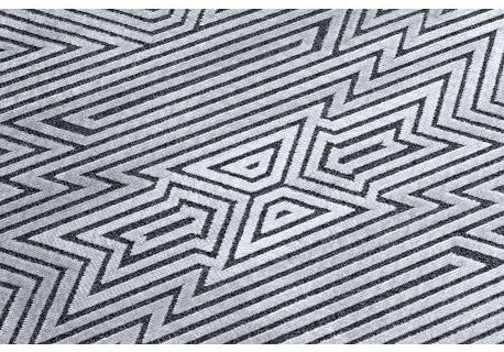 Koberec Strukturální SIERRA G5013 ploché tkaní šedá - zigzag, ethnic