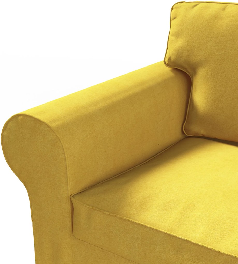 Potah na pohovku IKEA Ektorp 2-místná, rozkládací, STARÝ MODEL barva žlutá látka pletený vzor