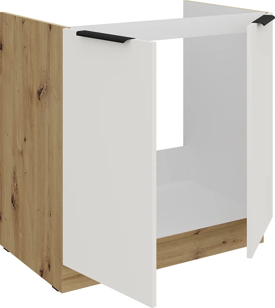 ARIA az | dolní skříňka 80 ZL 2F dřezová | 80 cm | ANTI FINGERPRINT povrch | artisan/bílá