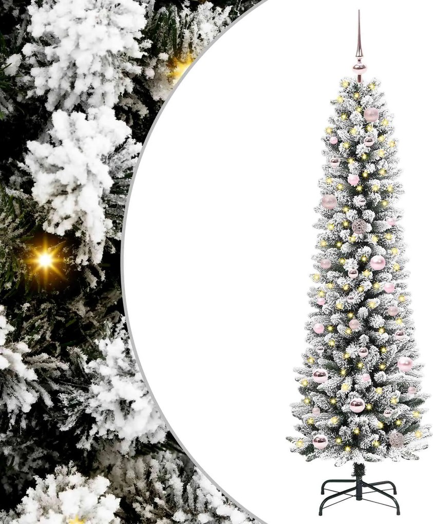 Umělý vánoční stromeček Bílá 150 cm PVC, kov a plast 3396095