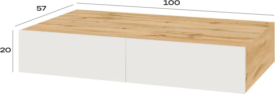 Psací stůl 100 cm dub apalačský / nymphaea alba Space