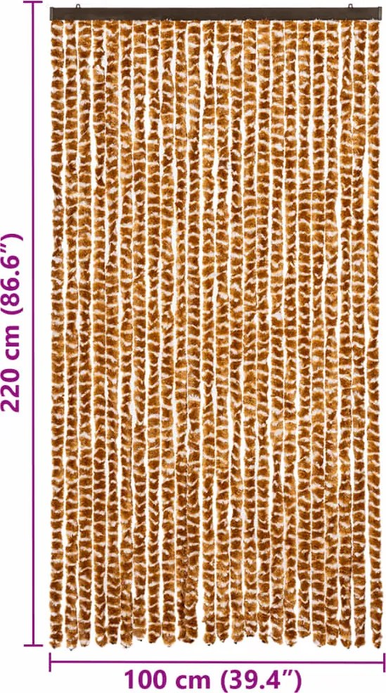 vidaXL Závěs proti hmyzu 100 x 220 cm žinylka [284281] Barva: Šedá a bílá