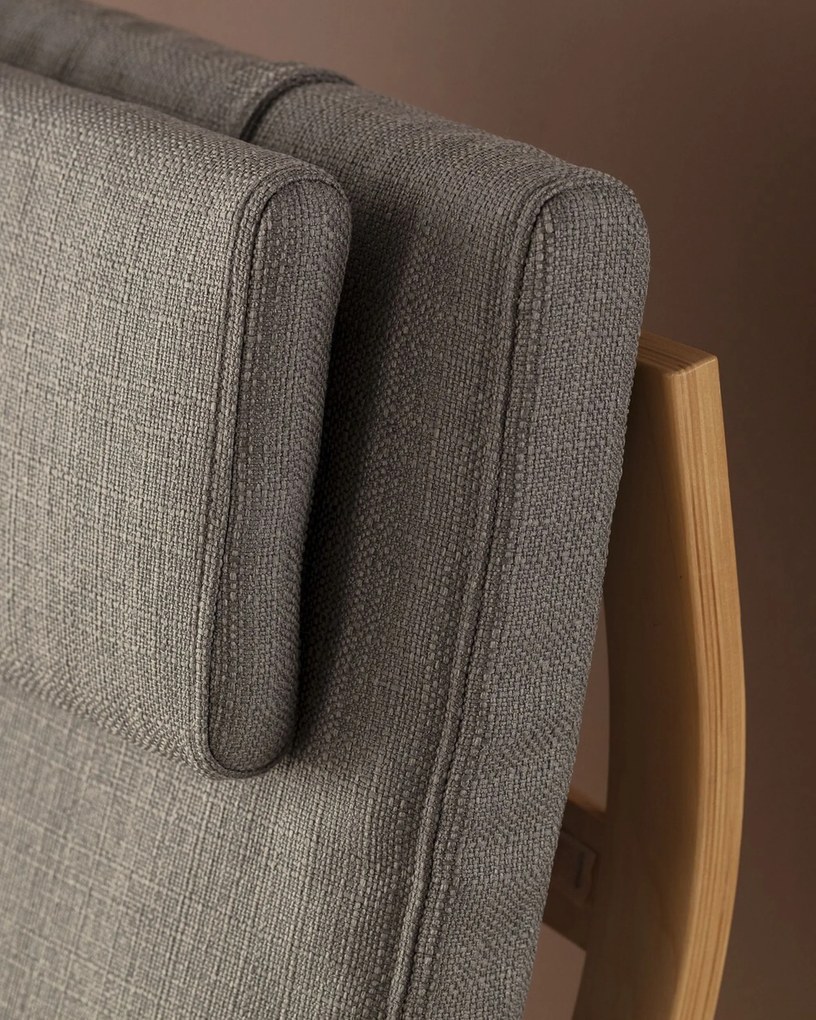 Sedák na křeslo IKEA Poäng II barva béžová látka pletený vzor