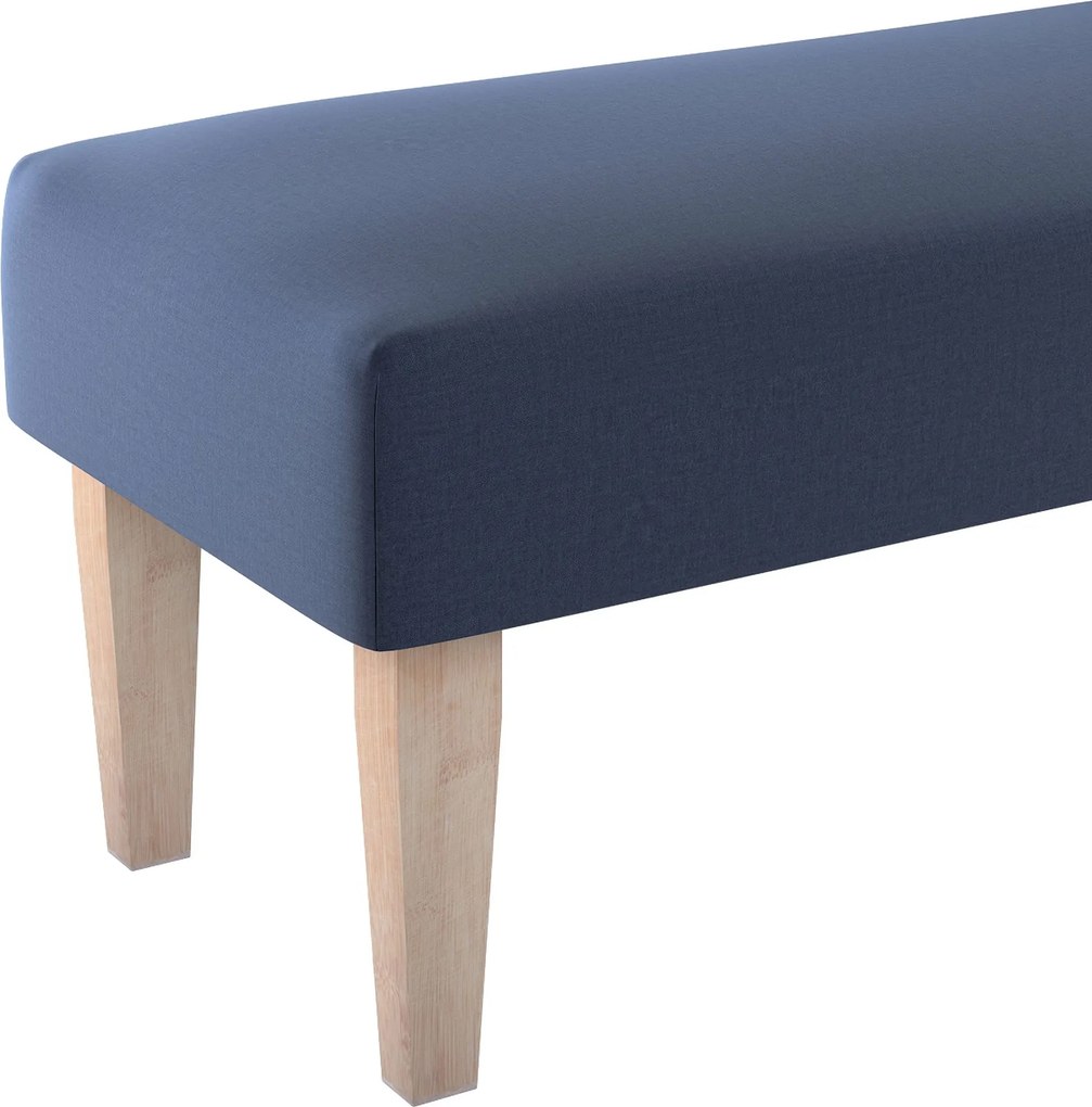 Dlouhá lavička 100x40cm barva tmavě modrá látka sametová