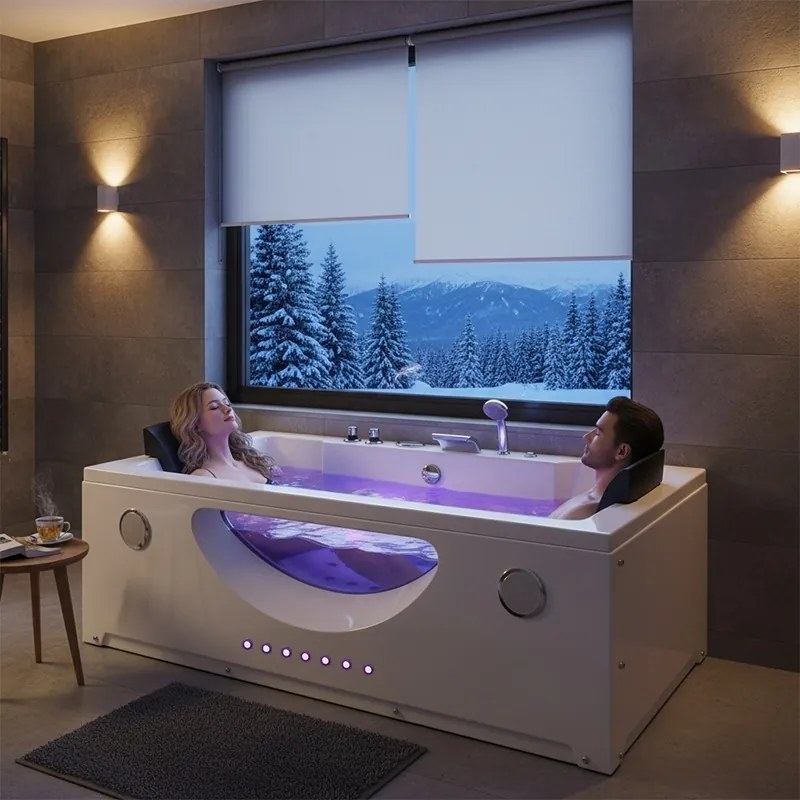 BPS-koupelny Hydromasážní vířivá vana Levante 659 180x90 s ohřevem vody