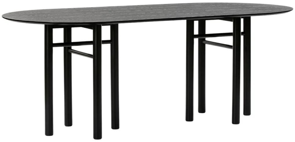 OnaDnes -20% Černý jasanový jídelní stůl Teulat Junco 200 x 100 cm