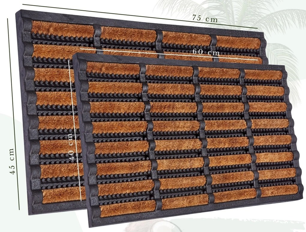Hanse Home, Venkovní čistící rohož Mix Mats Brushes 105647 Black Cocos - na ven i na doma, 40x60, hnědá, exteriér