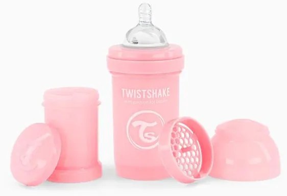 Twistshake Kojenecká láhev Anti-Colic 180 ml Pastelově růžová