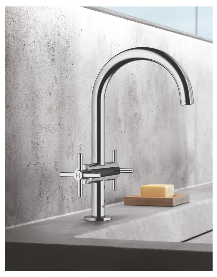 Grohe Atrio - Umyvadlová 1-otvorová baterie, chrom 21019003