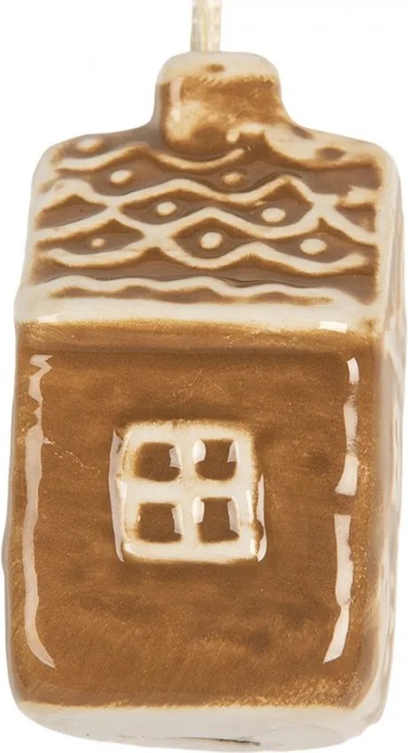 Závěsná ozdoba perníková chaloupka Gingerbread Cott - 4*4*7 cm